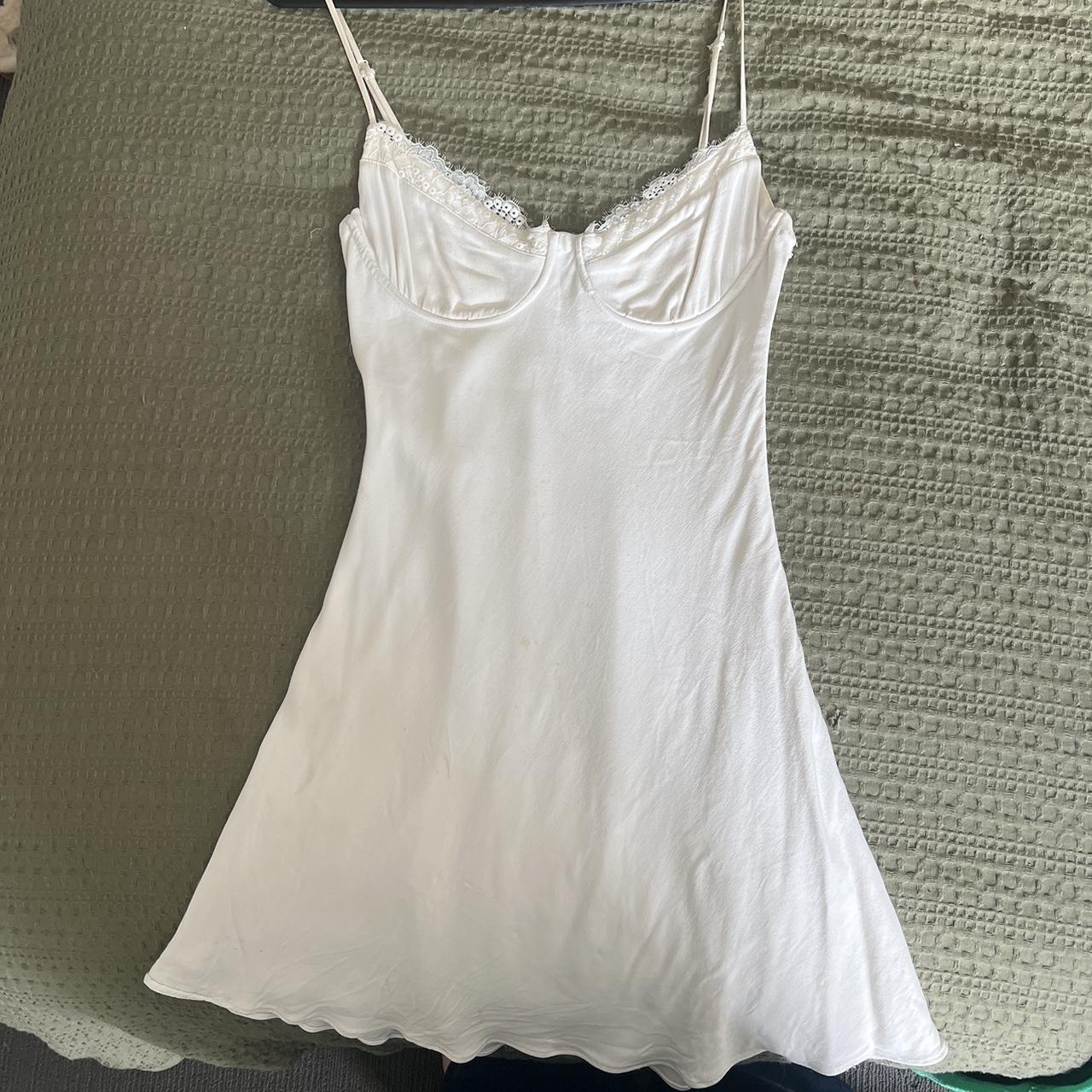 GLASSONS white mini dress Dress has wire... - Depop