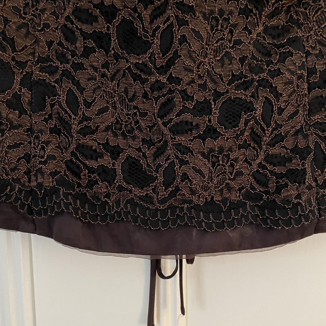 Brown corset with beautiful lace details Could fit... - Depop