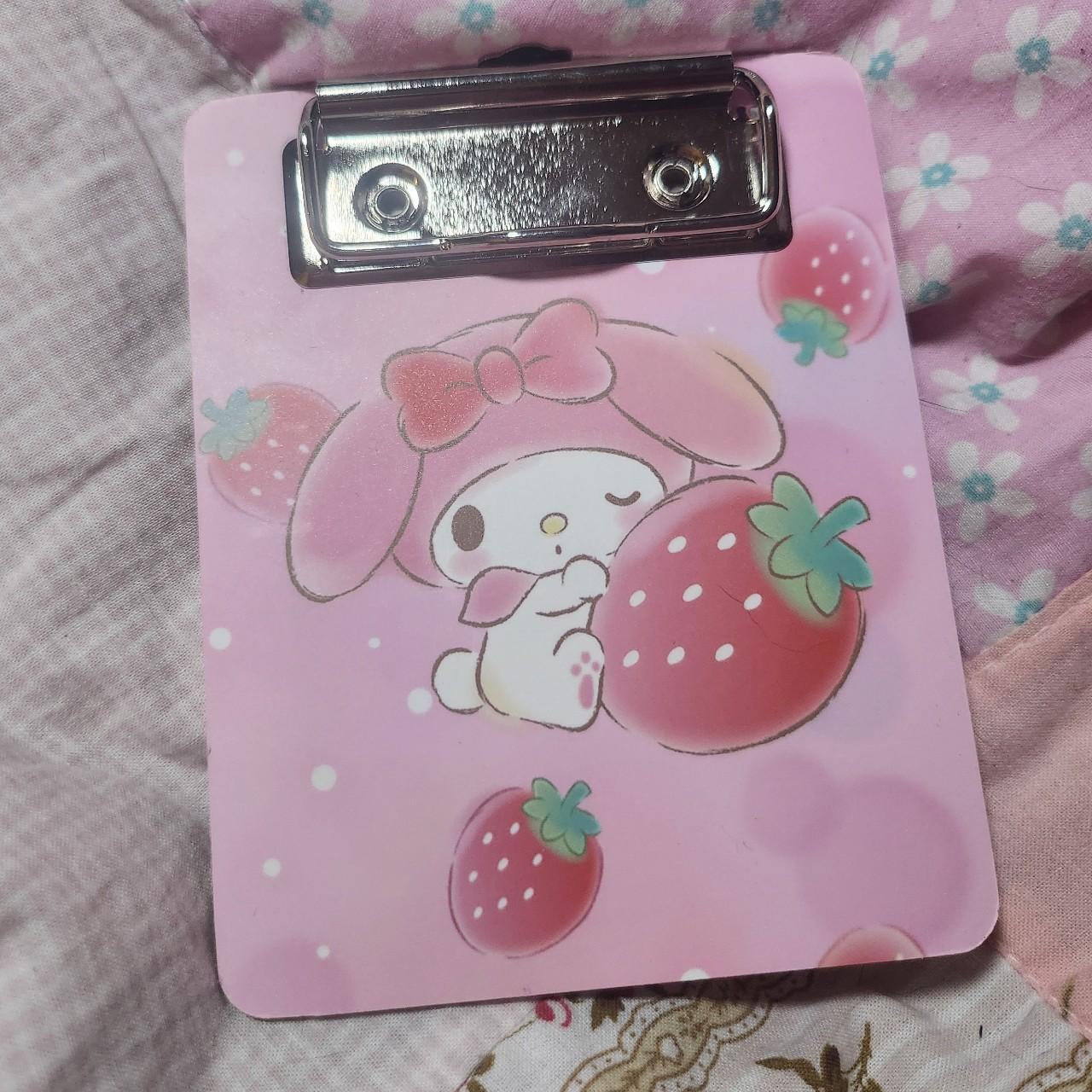 Sanrio my melody cutecore pink strawberry memo pad... - Depop