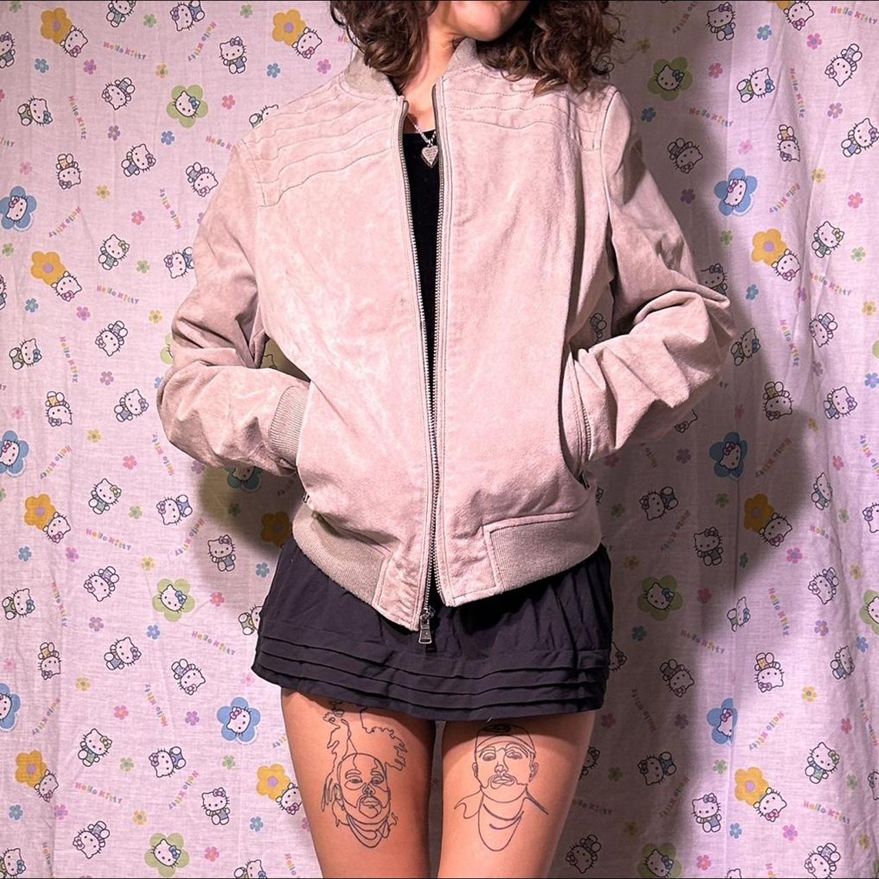 express genuine suede bomber jacket great condition,... - Depop