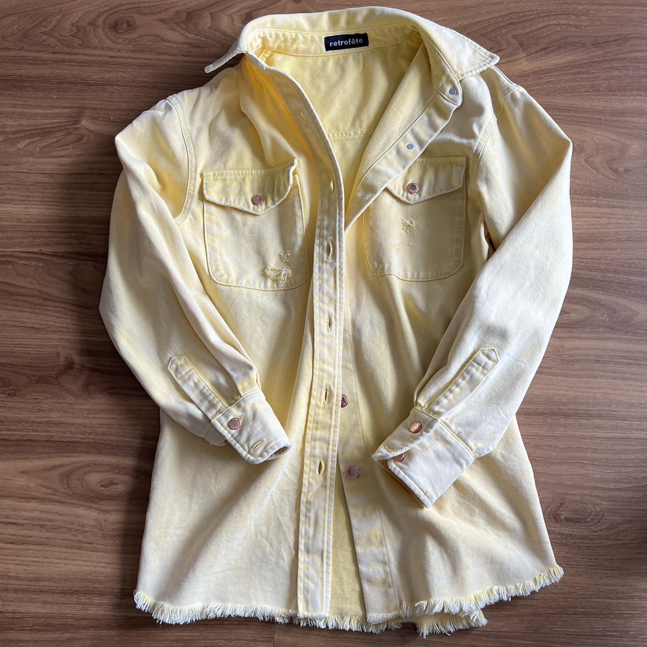 Retrofête Women's Yellow Jacket | Depop