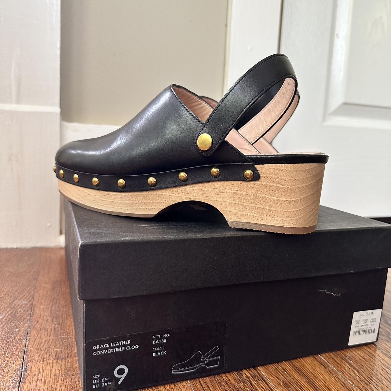 J.Crew Women's Black Clogs | Depop