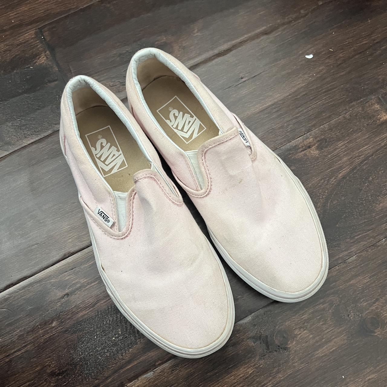 Light pink slip on vans size 8 women’s - Depop