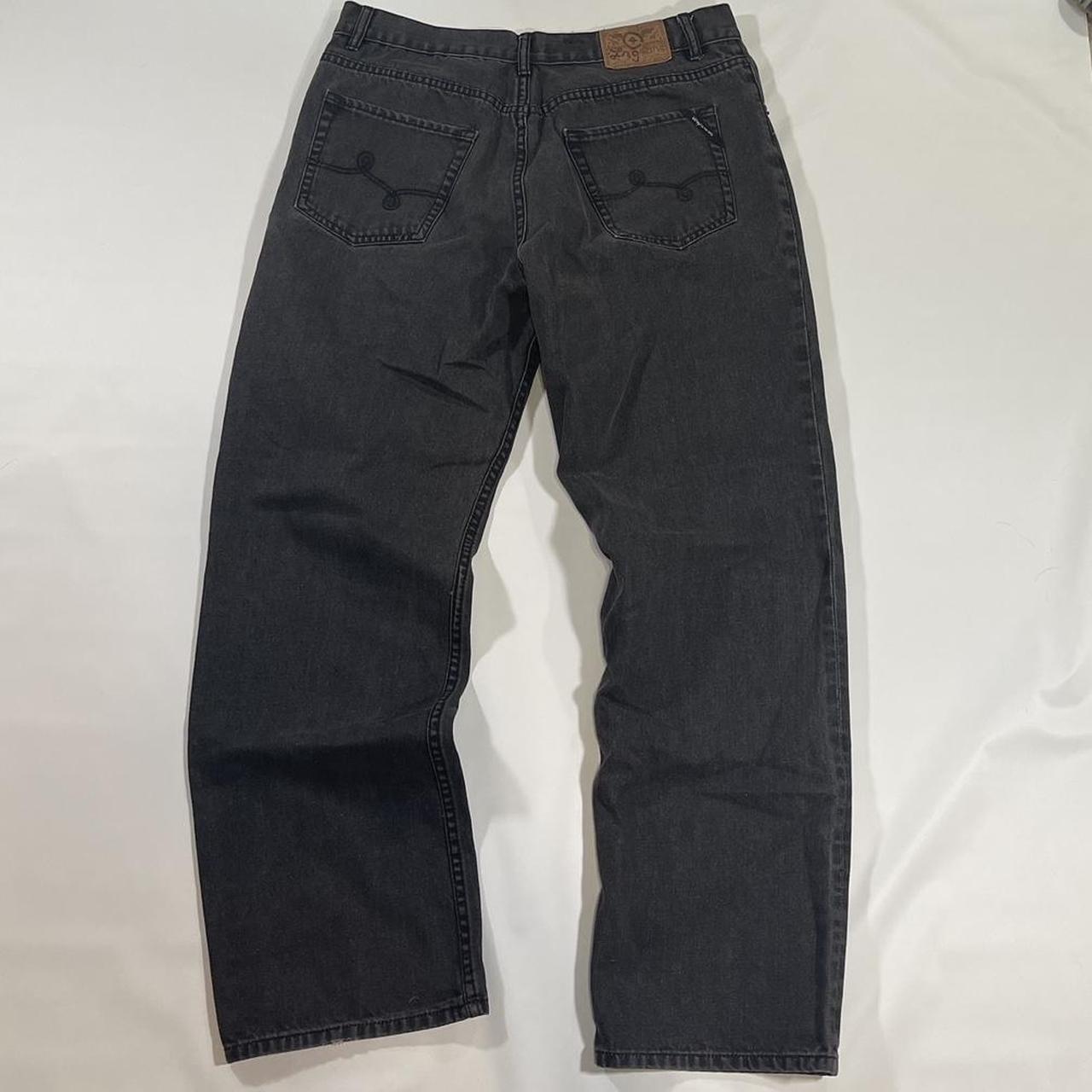 2000s LRG black grey pants size 36x32 - Depop