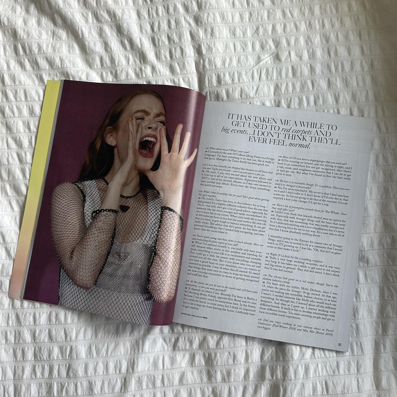 RARE sadie sink l’officiel “a new era” magazine -... - Depop