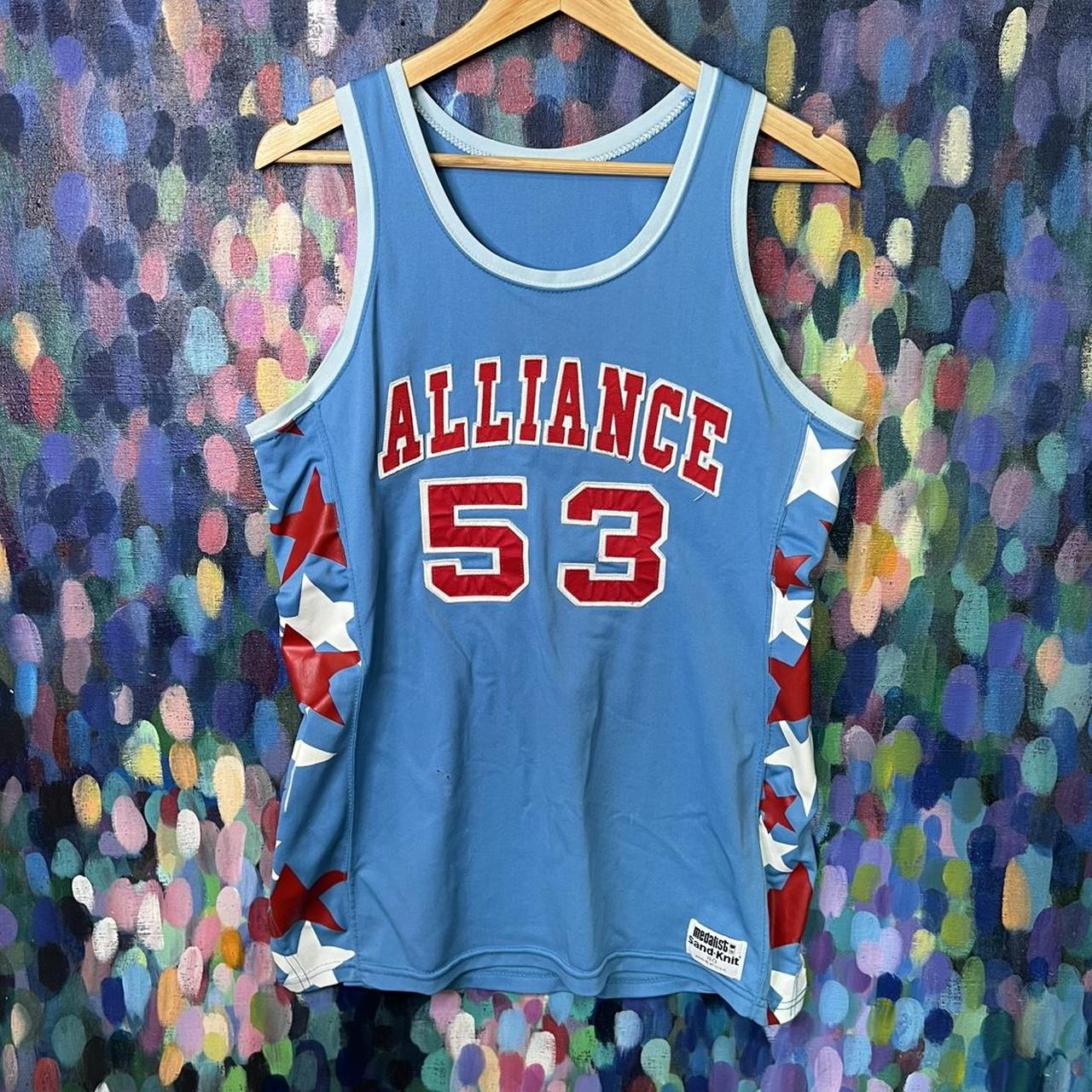 Vintage 80s Medalist Sand knit Basketball Jersey... - Depop