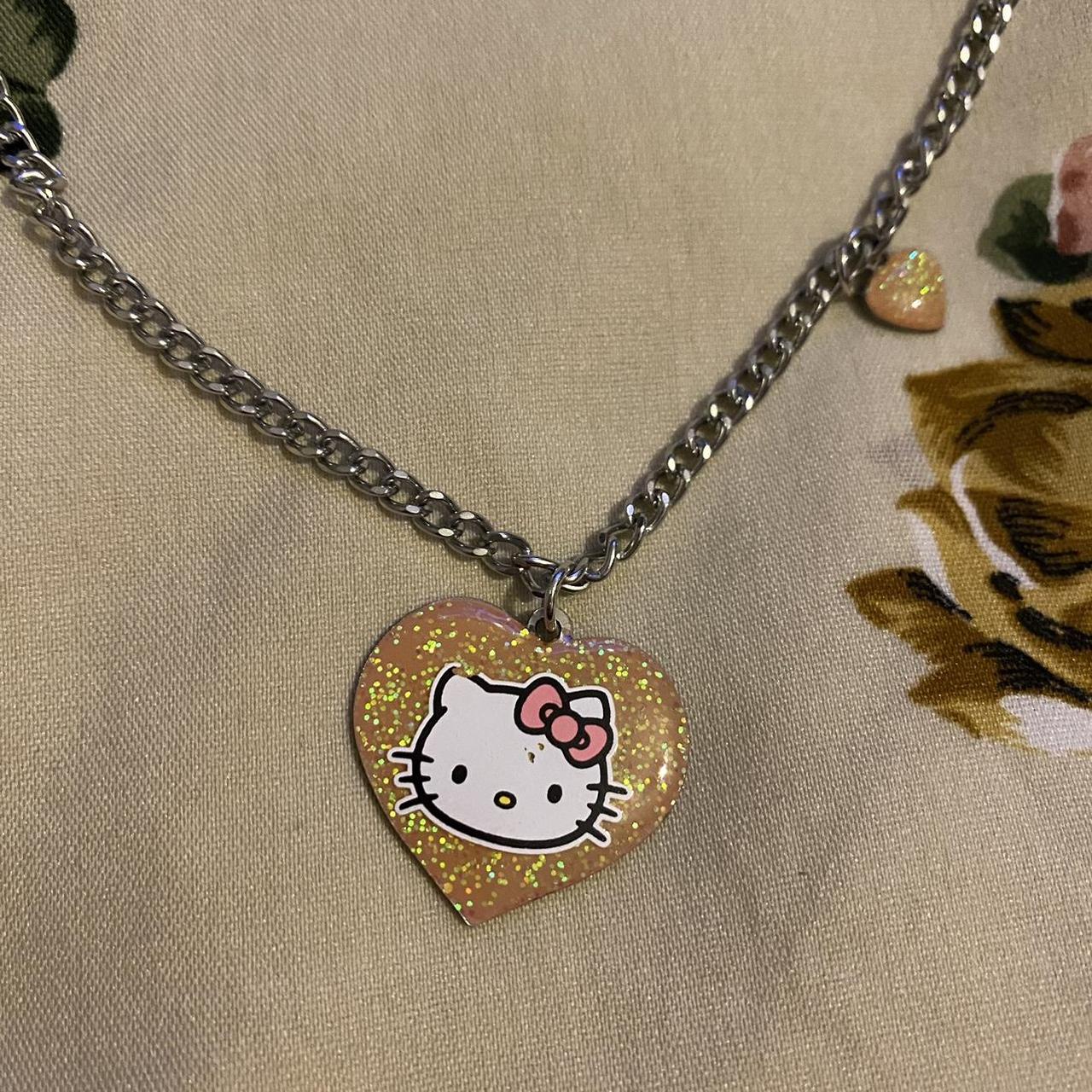 vintage hello kitty chain necklace super cute and... - Depop