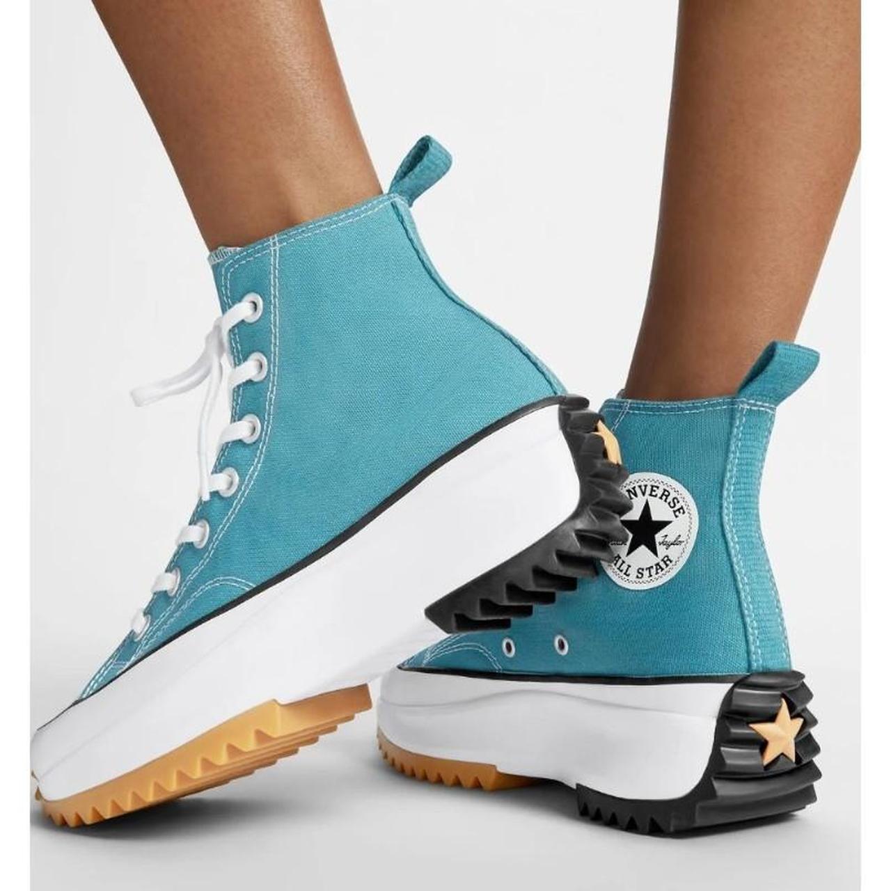 Converse Run Star High Top Blue Sneakers - Sz... | Depop