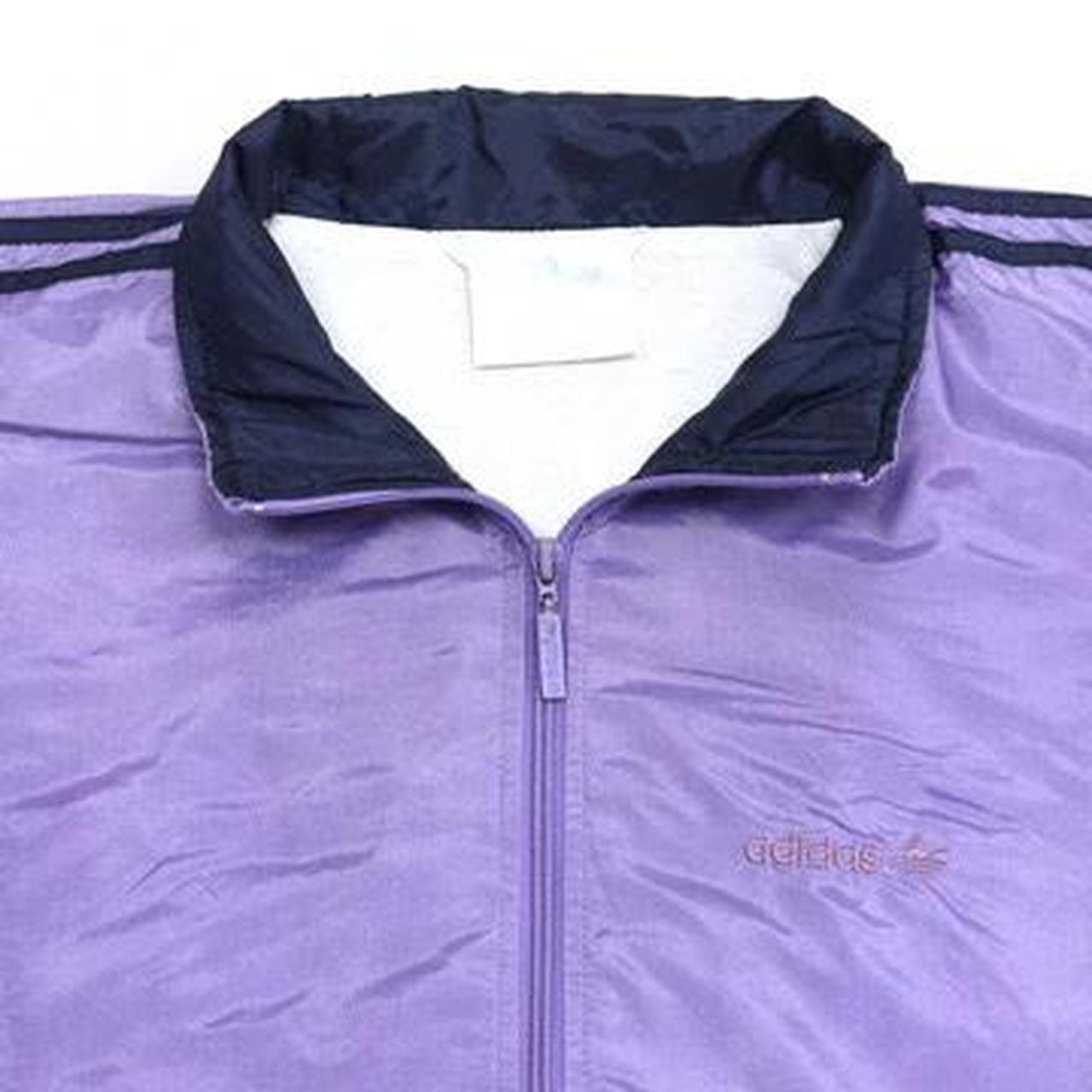 Adidas Purple Jacket in 100% POLYESTER . ... - Depop