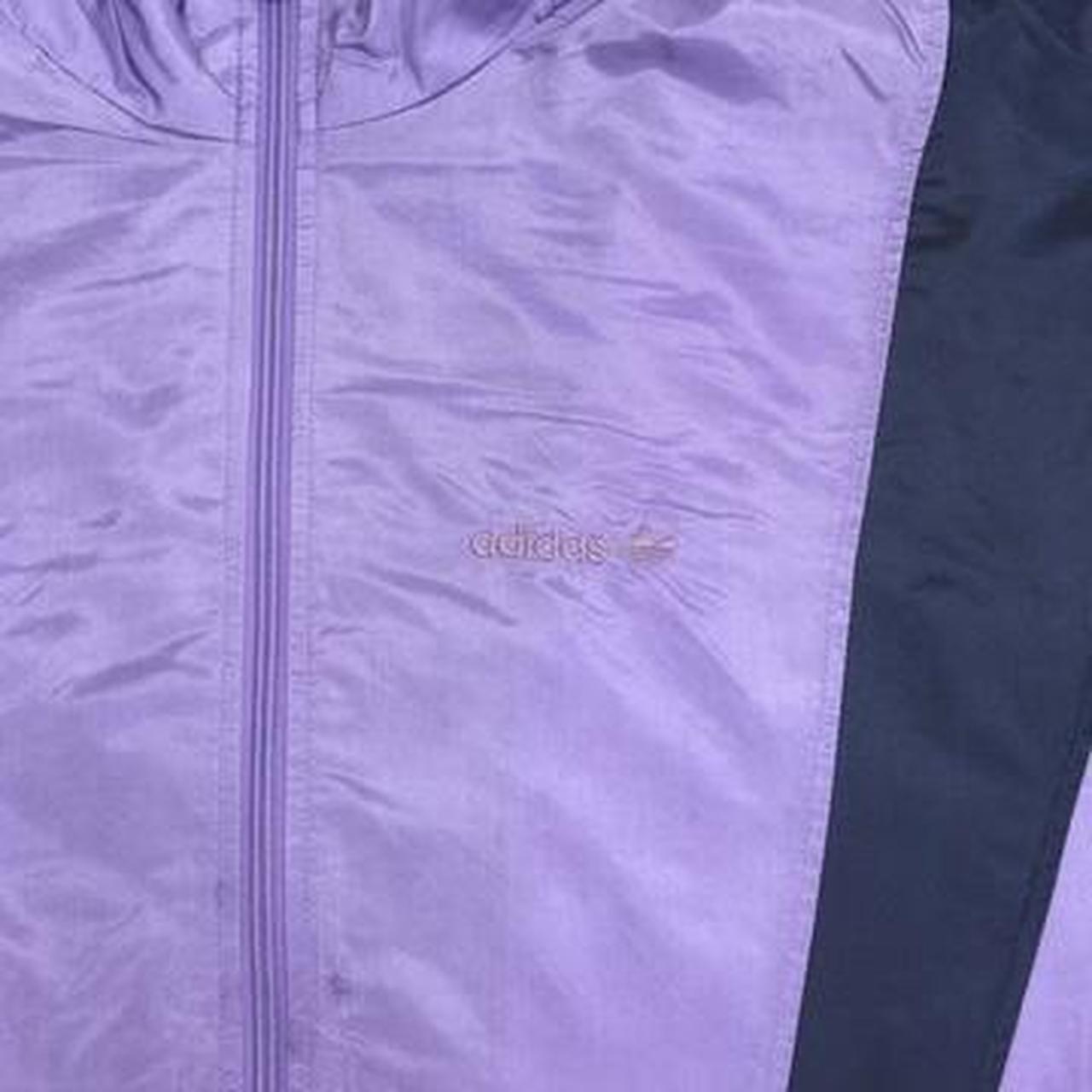 Adidas Purple Jacket in 100% POLYESTER . ... - Depop