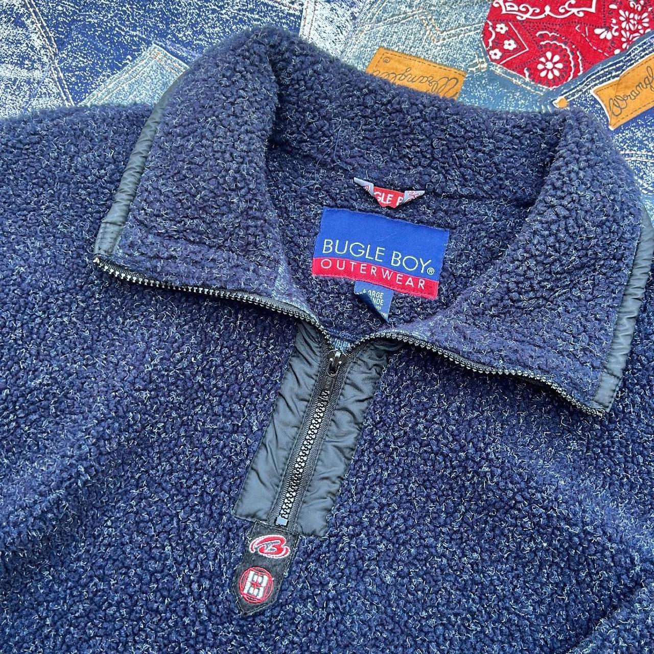 Vintage 1990s Bugle Boy Deep Pile Fleece nice 90s... - Depop