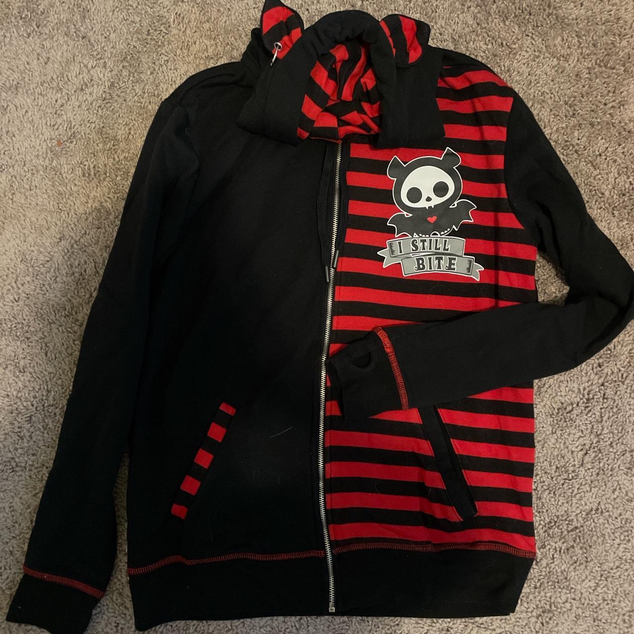 Hot Topic Women's Black and Red Sweatshirt | Depop