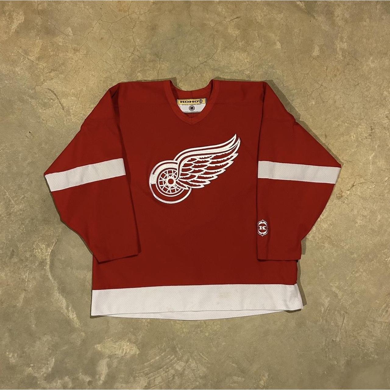 Vintage 90s Detroit Red Wings Hockey Jersey - Depop