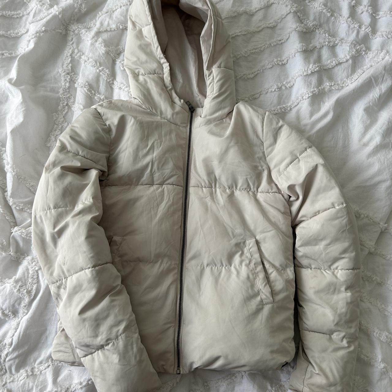 ONLY Women's White Jacket | Depop