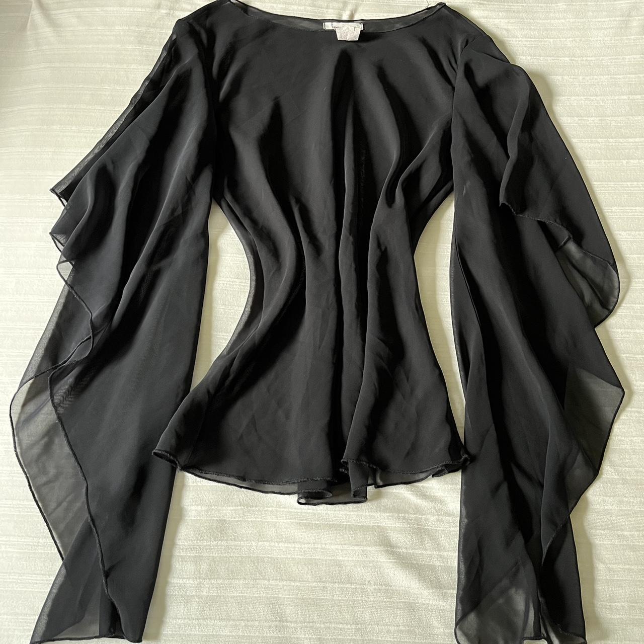 Gorgeous super sheer open sleeves top. - Depop
