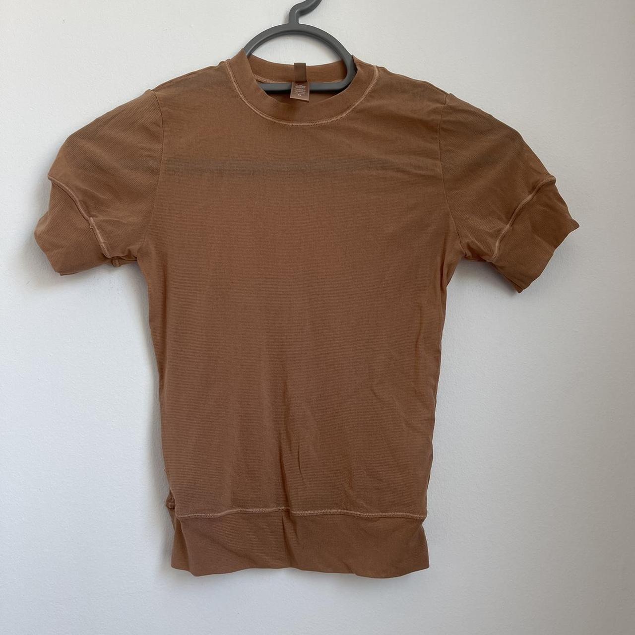 Skims tee and bralette tops sz xs sold together worn... - Depop