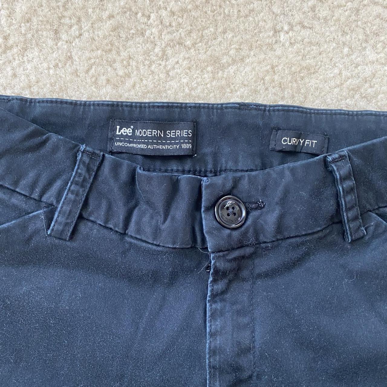 Lee modern fit curvy black pants Great condition - Depop