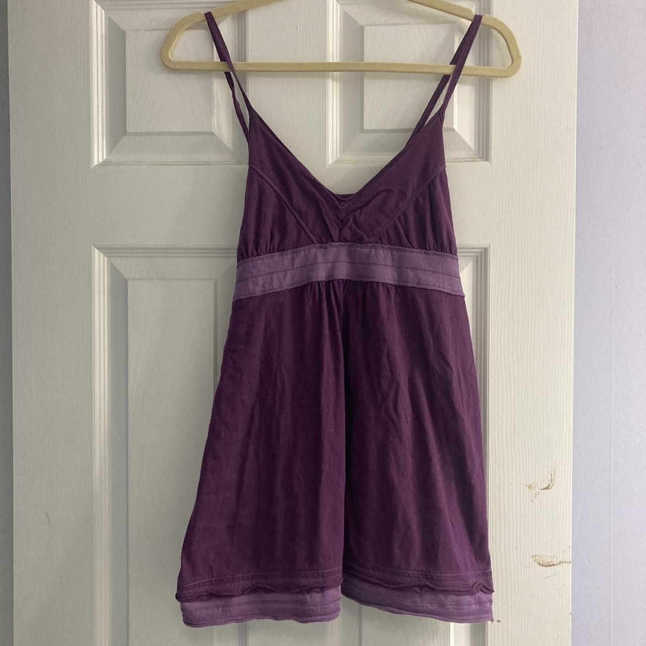 early 2000s purple long shirt or short dress! has a... - Depop