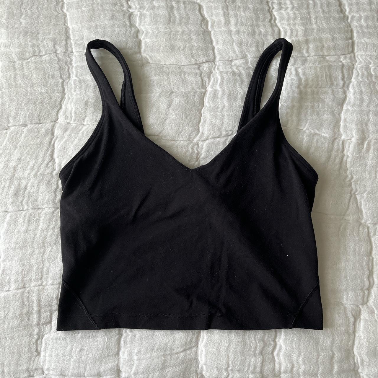 Lululemon black align tank top - a little worn with... - Depop
