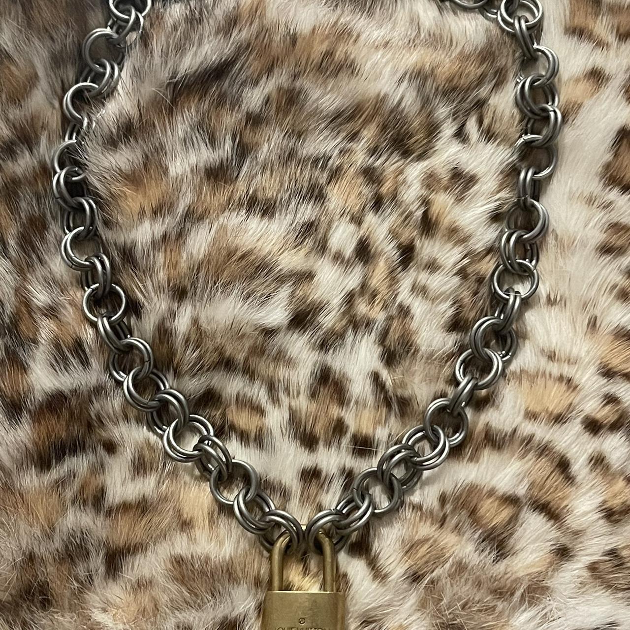 Sid Vicious style punk padlock necklace made with an... | Depop