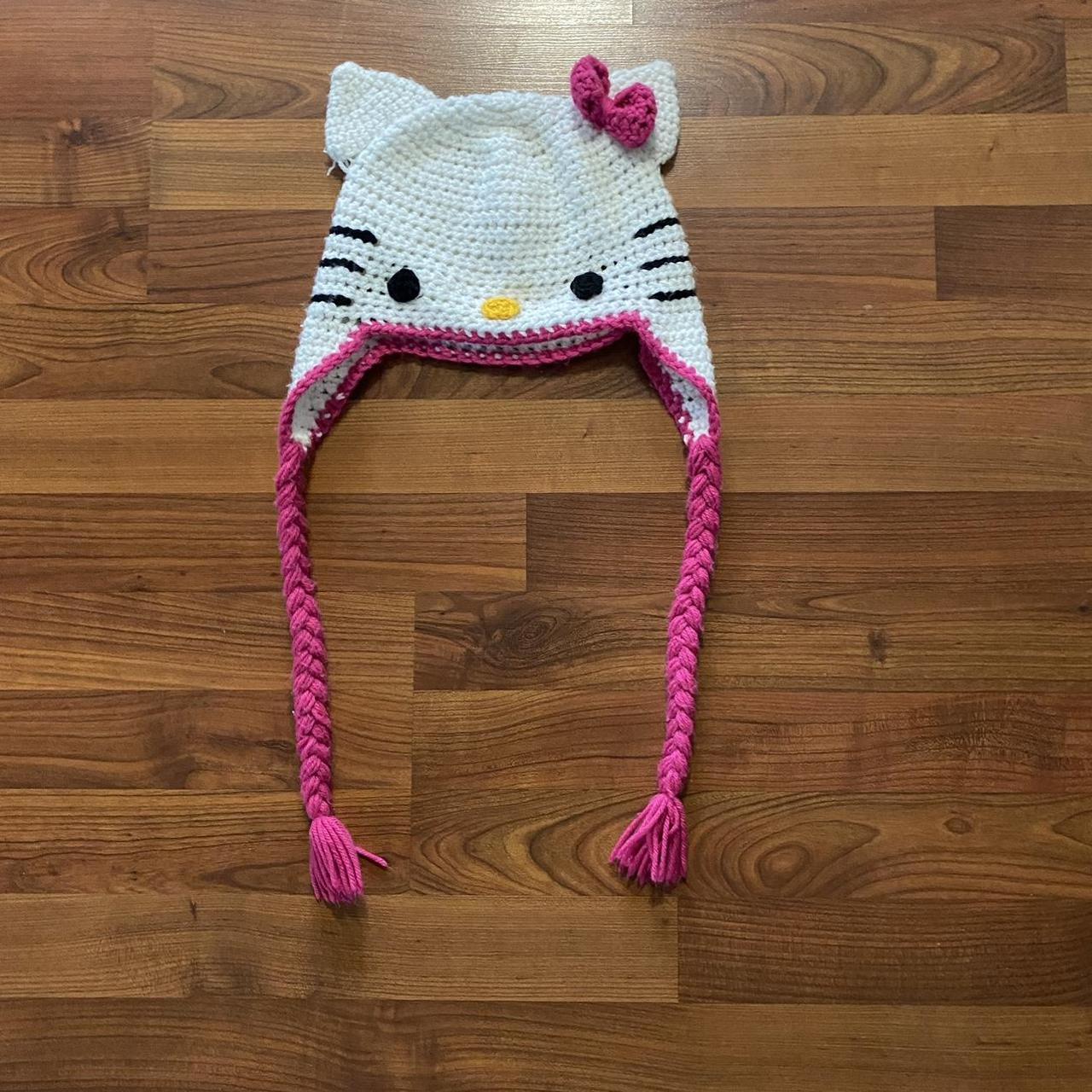 Hello Kitty Knit beanie Worn a few times (washed and... - Depop