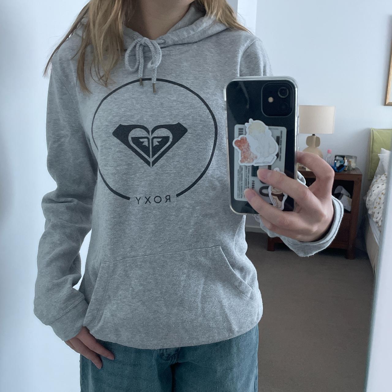 Really good basic grey Roxy hoodie Goes with... - Depop