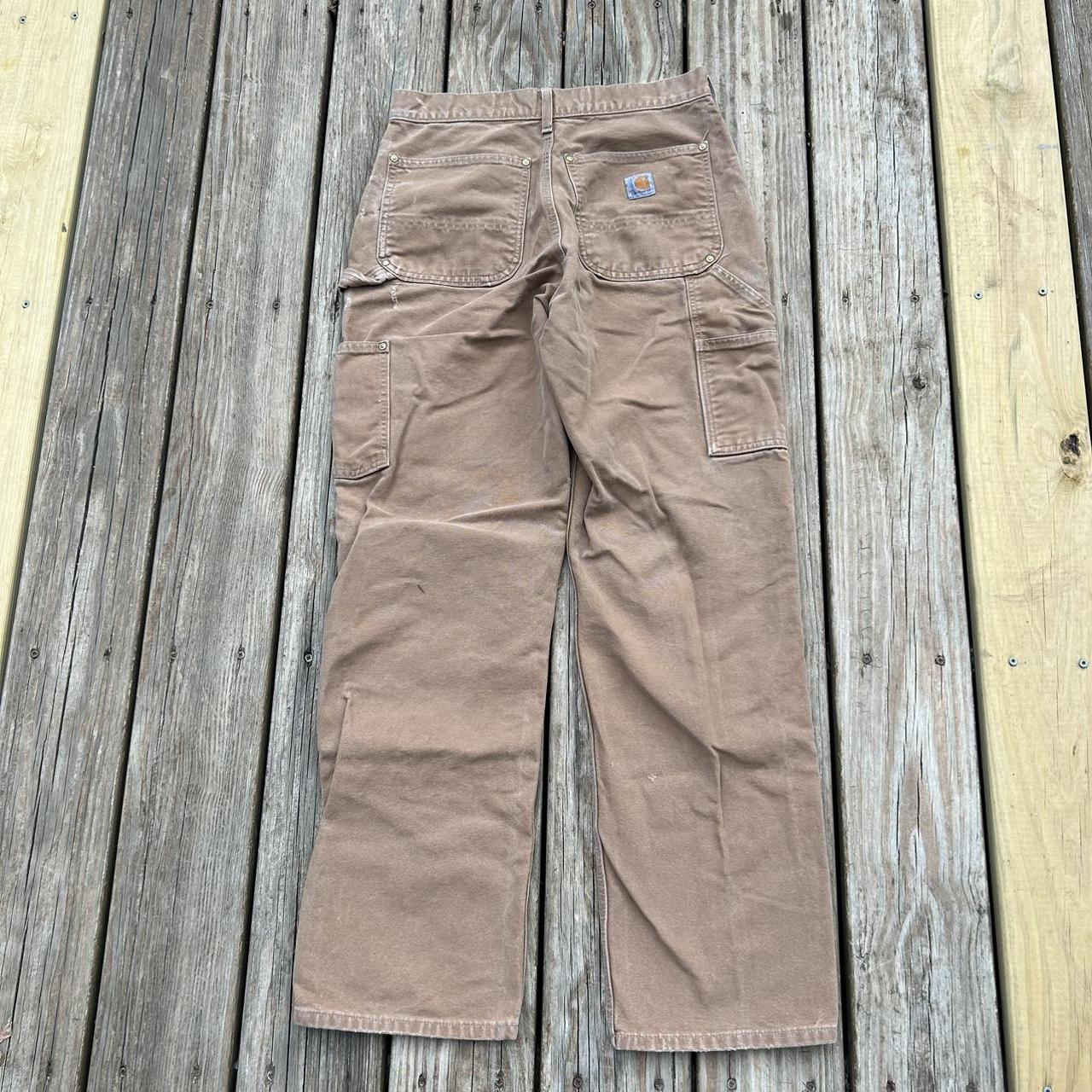 Carhartt B01-BRN 29x30.5 (tag says 31x32) loose fit,... - Depop