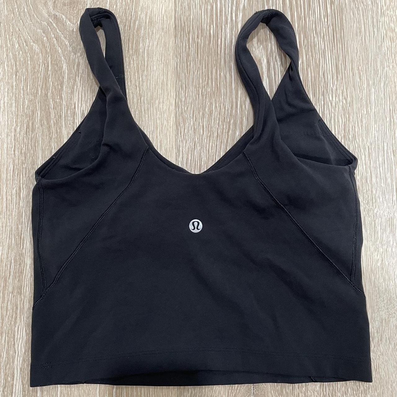 Size 4 black Lululemon align tank top -no flaws or... - Depop