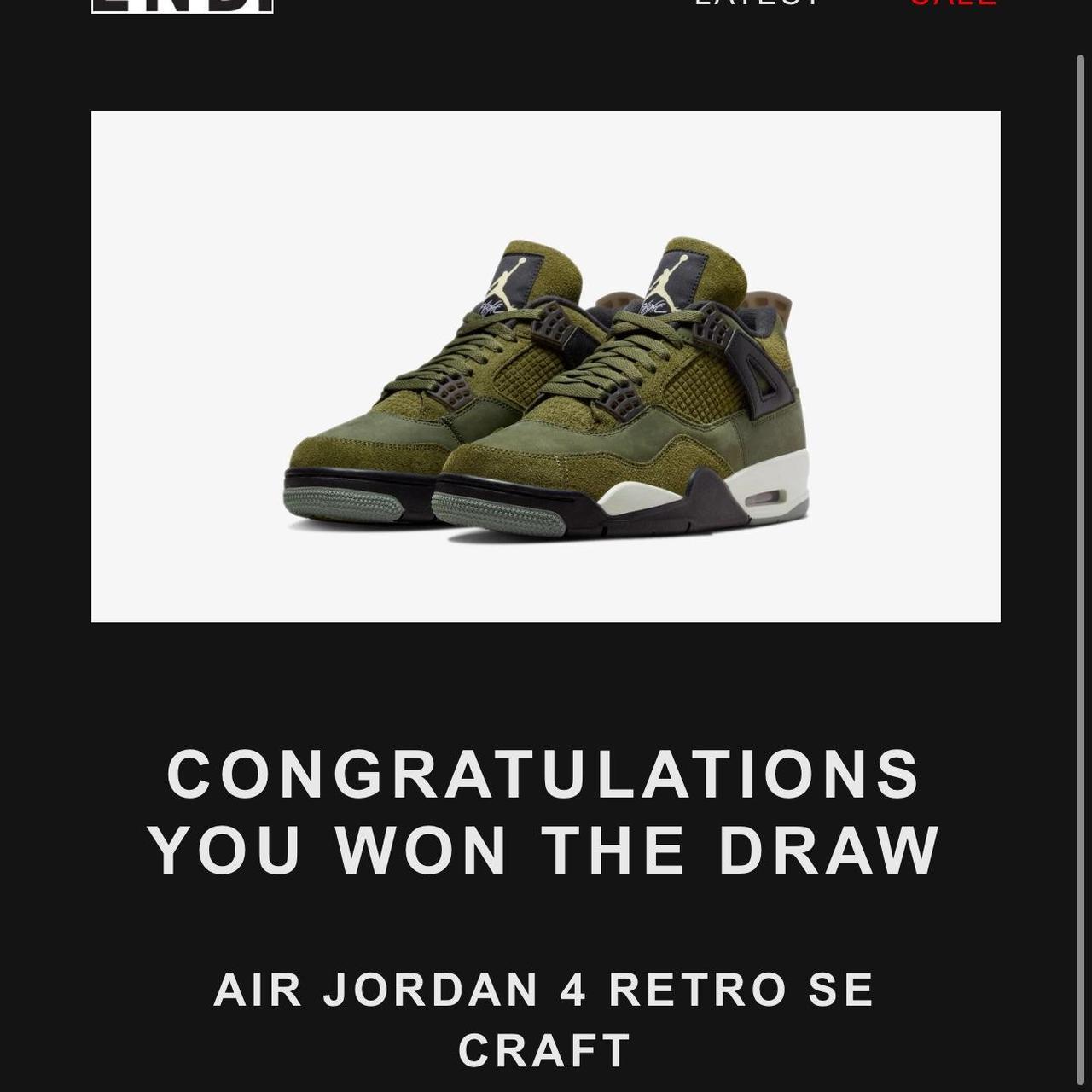 Men’s brand new Jordan 4s retro SE crafts olives... - Depop