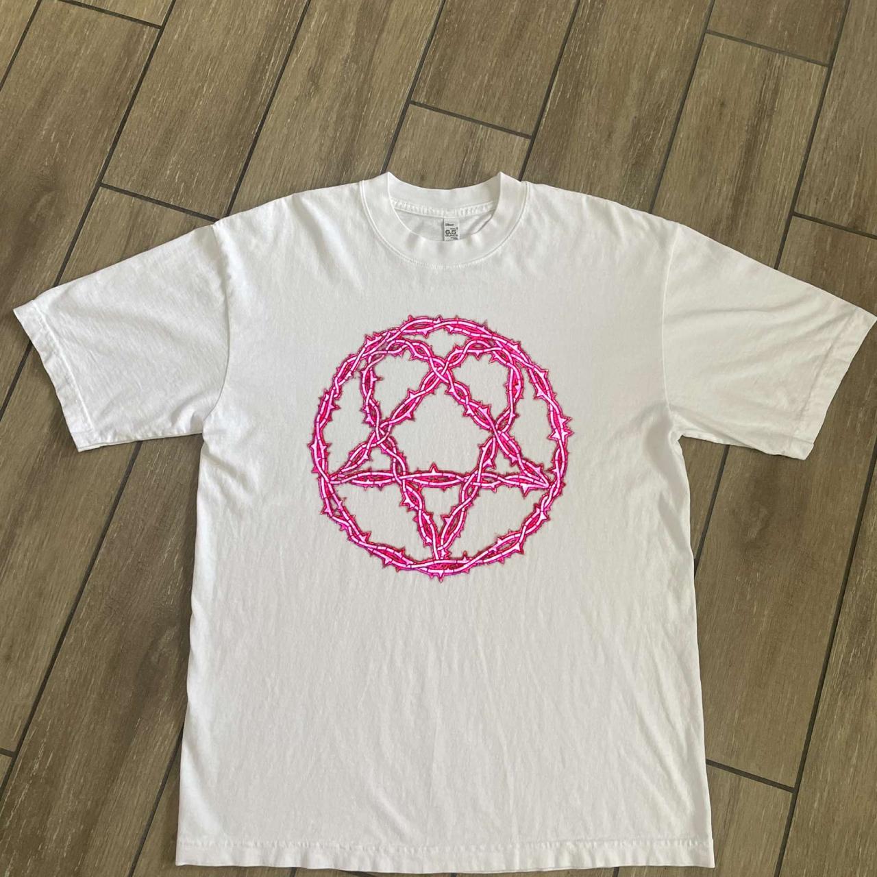 Pink Heartagram streetwear shirt All Sizes... - Depop