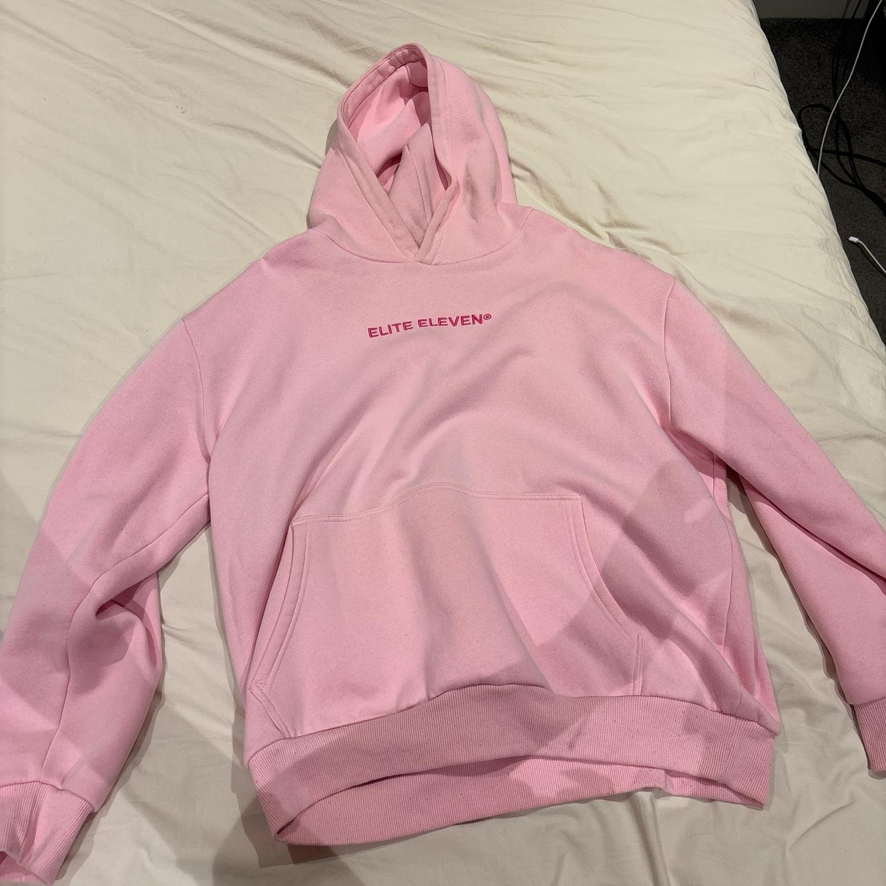 Pink elite eleven hoodie - Depop