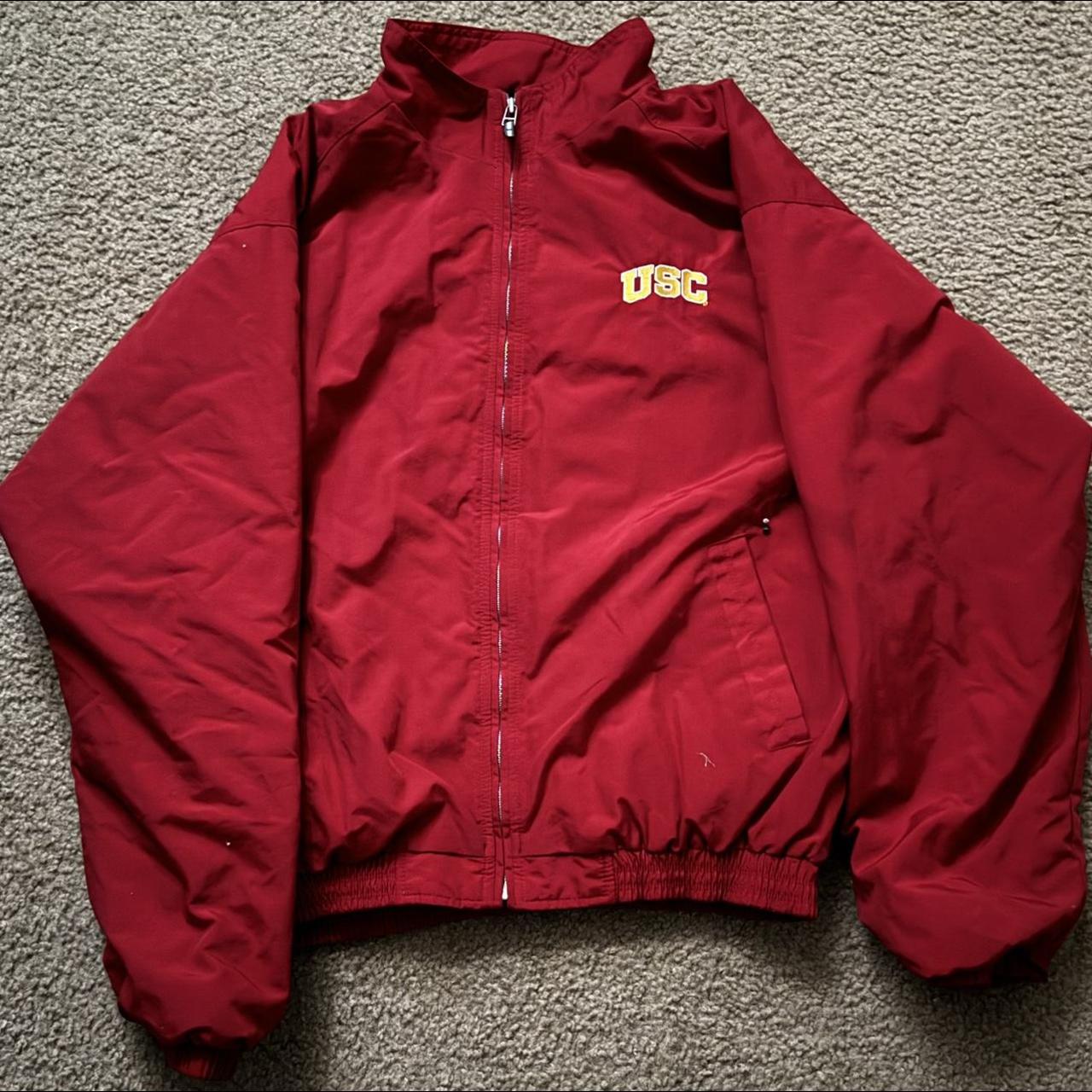 Vintage USC Jacket Size Medium Zip Up Vintage Gear... - Depop