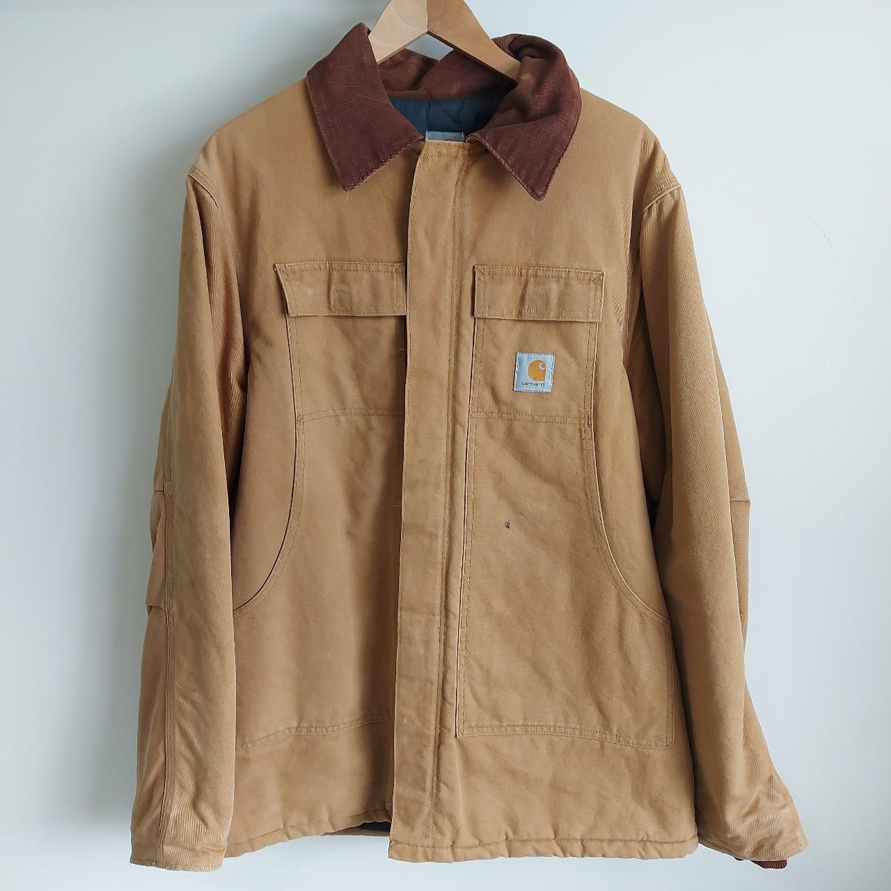 Vintage Carhartt Detroit Arctic jacket in duck brown... - Depop
