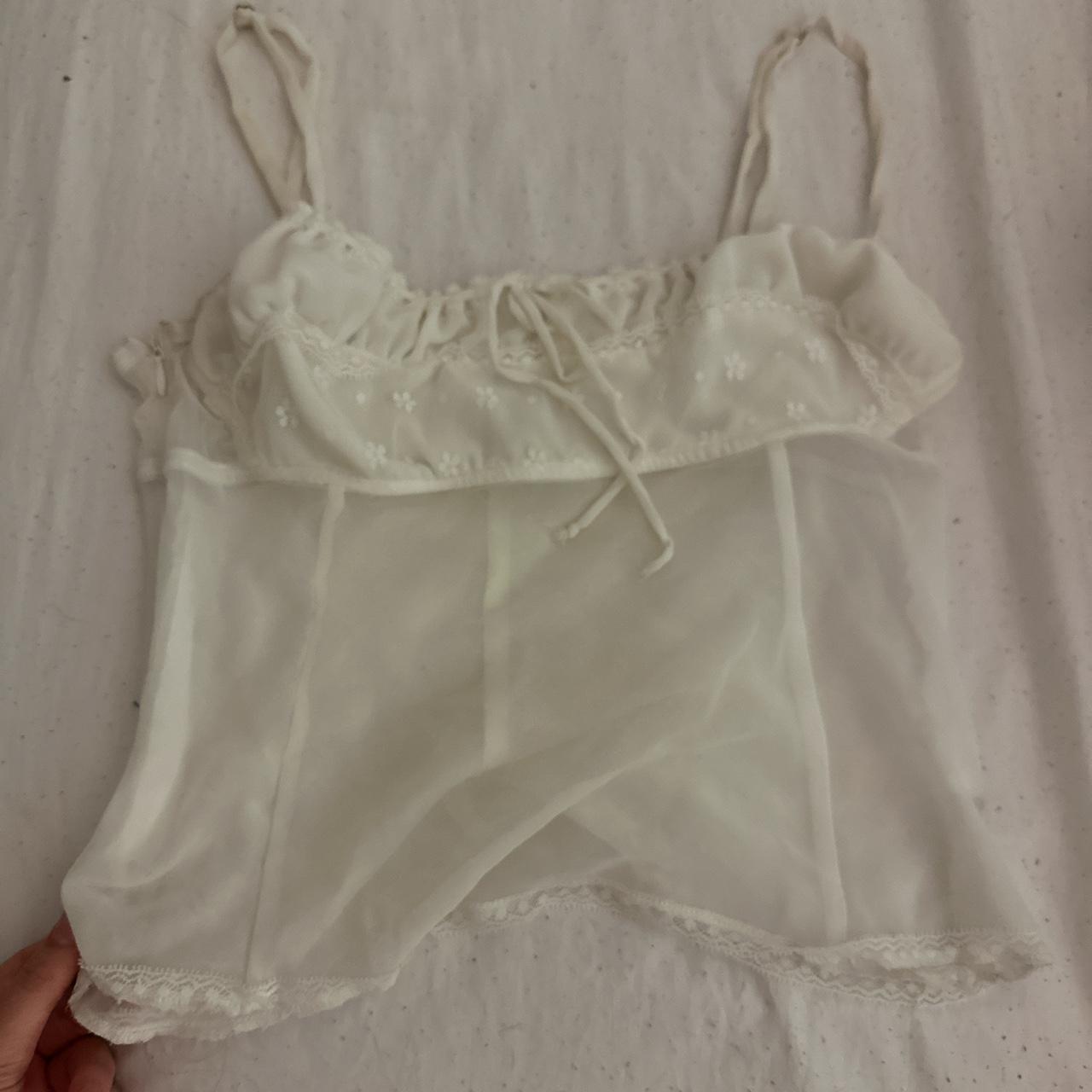 UNIF Women's White Vest | Depop