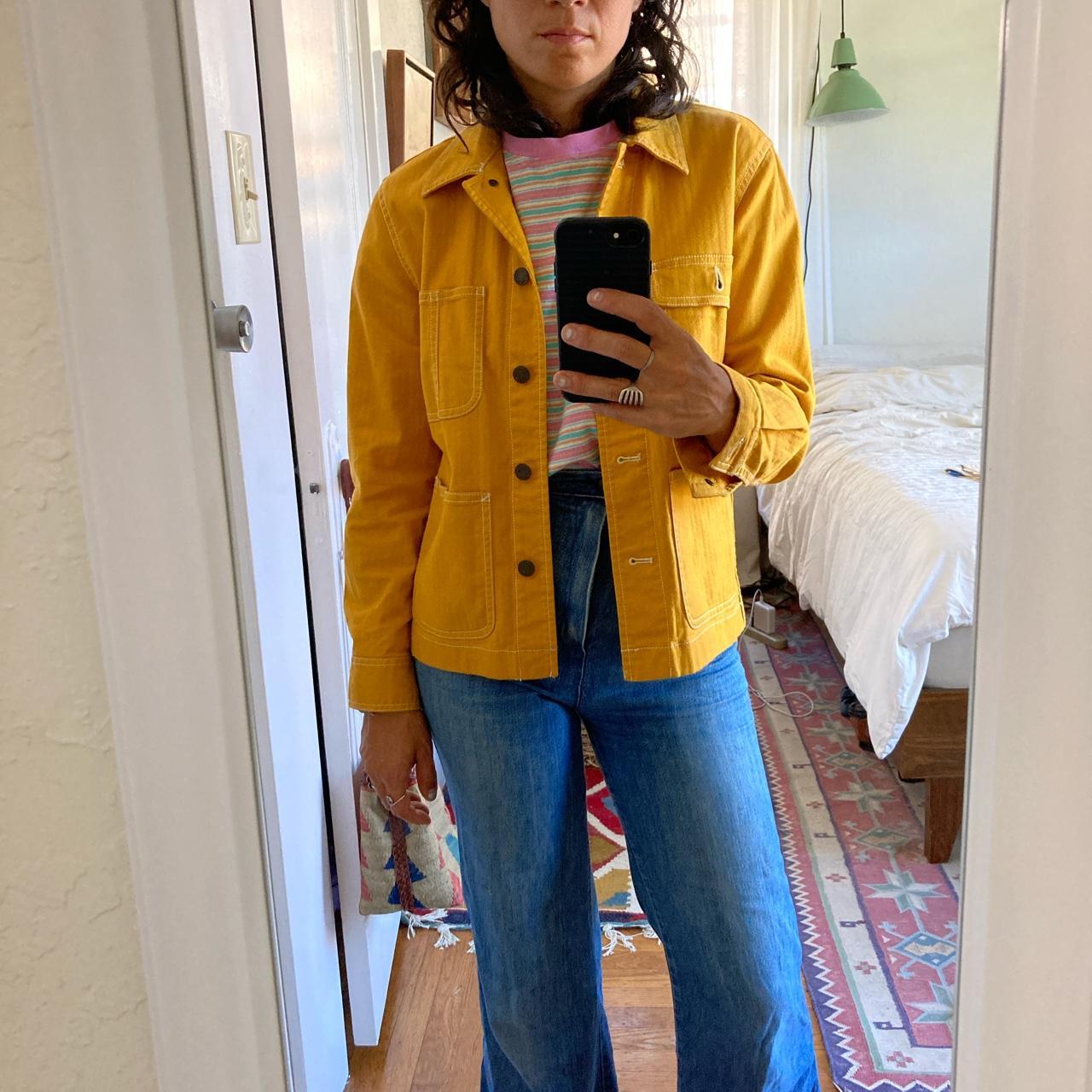 Super cute mustard chore jacket / shacket size XS.... - Depop