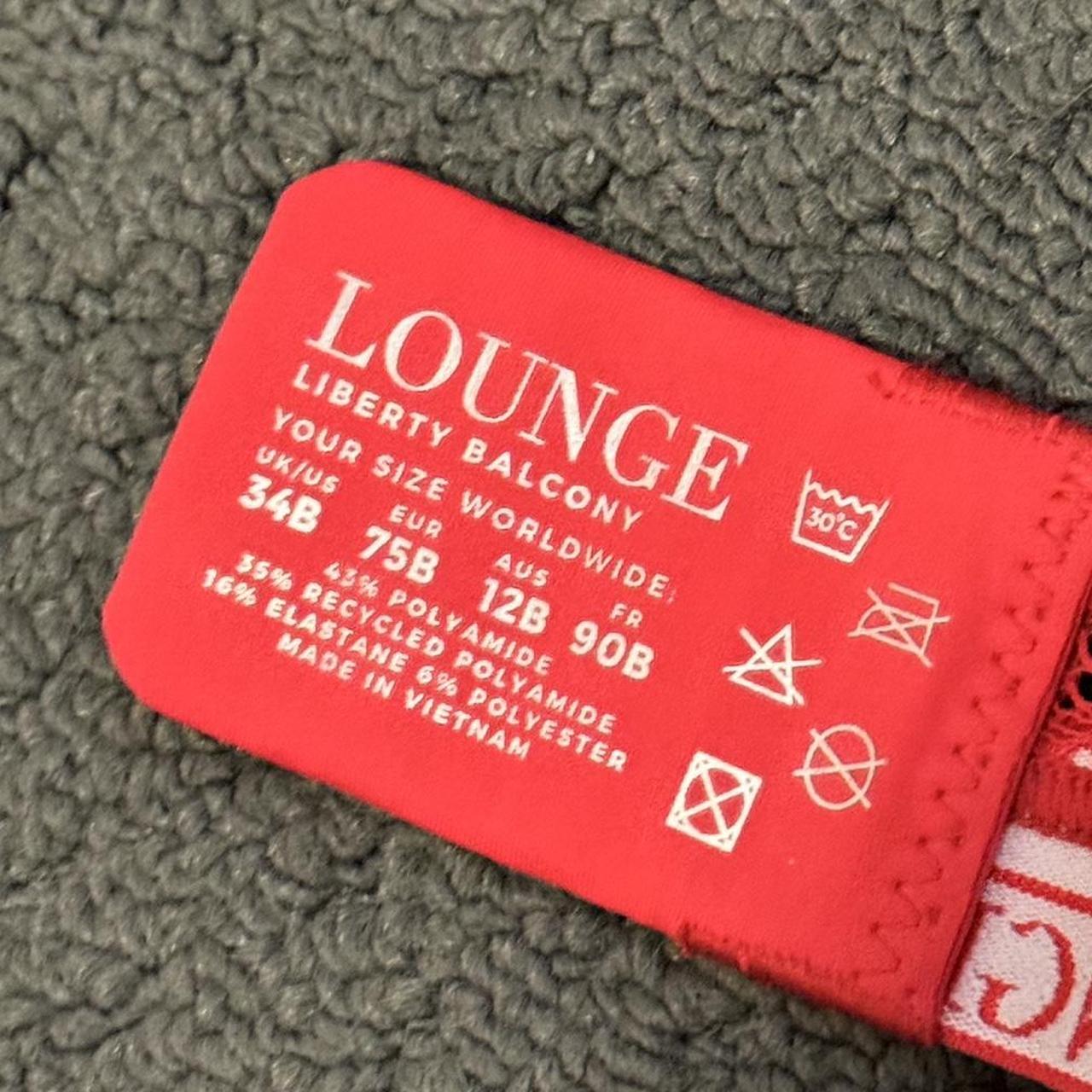 lounge red liberty bra size AU 12B worn once - Depop