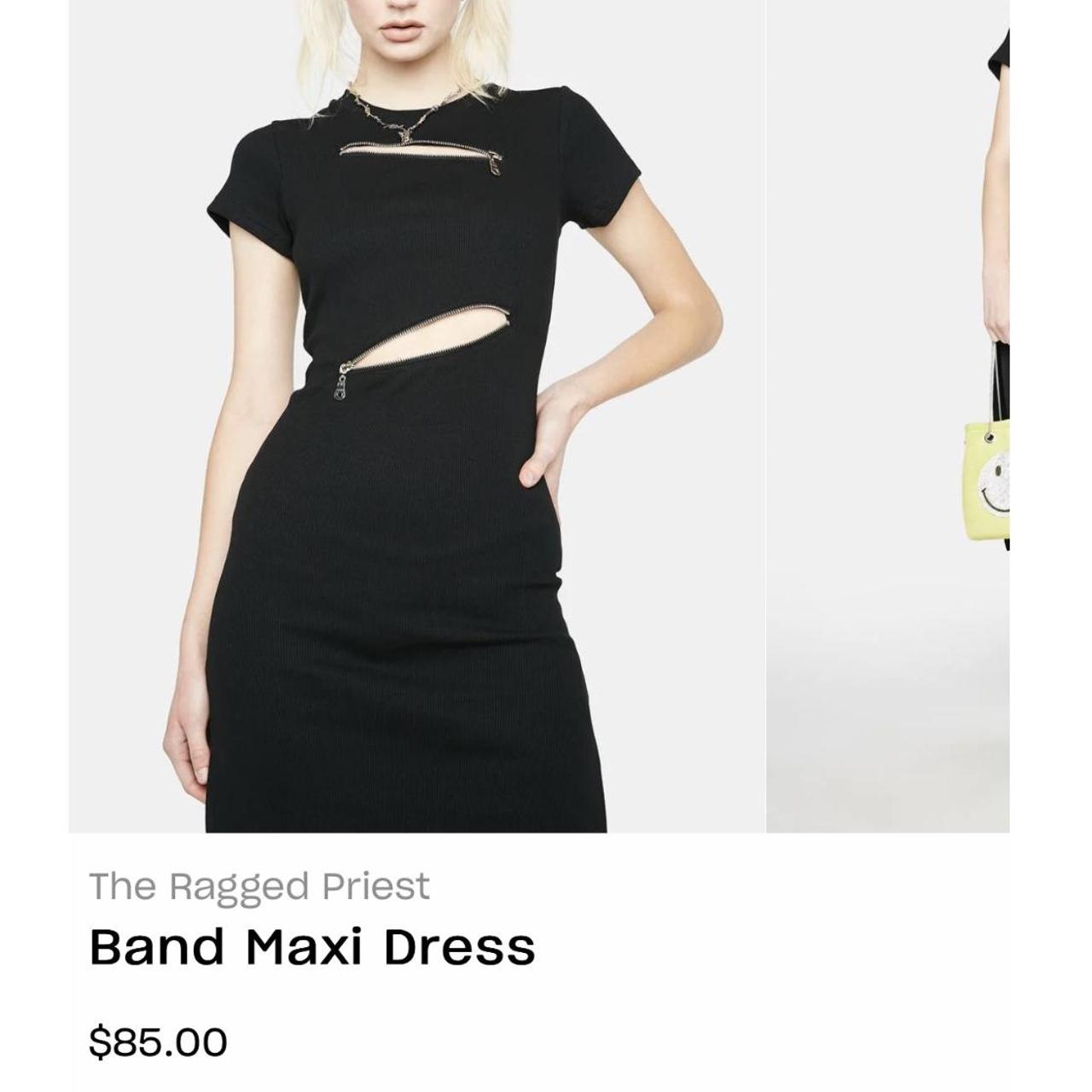 Ragged Priest ribbed maxi dress with zipper detail.... - Depop