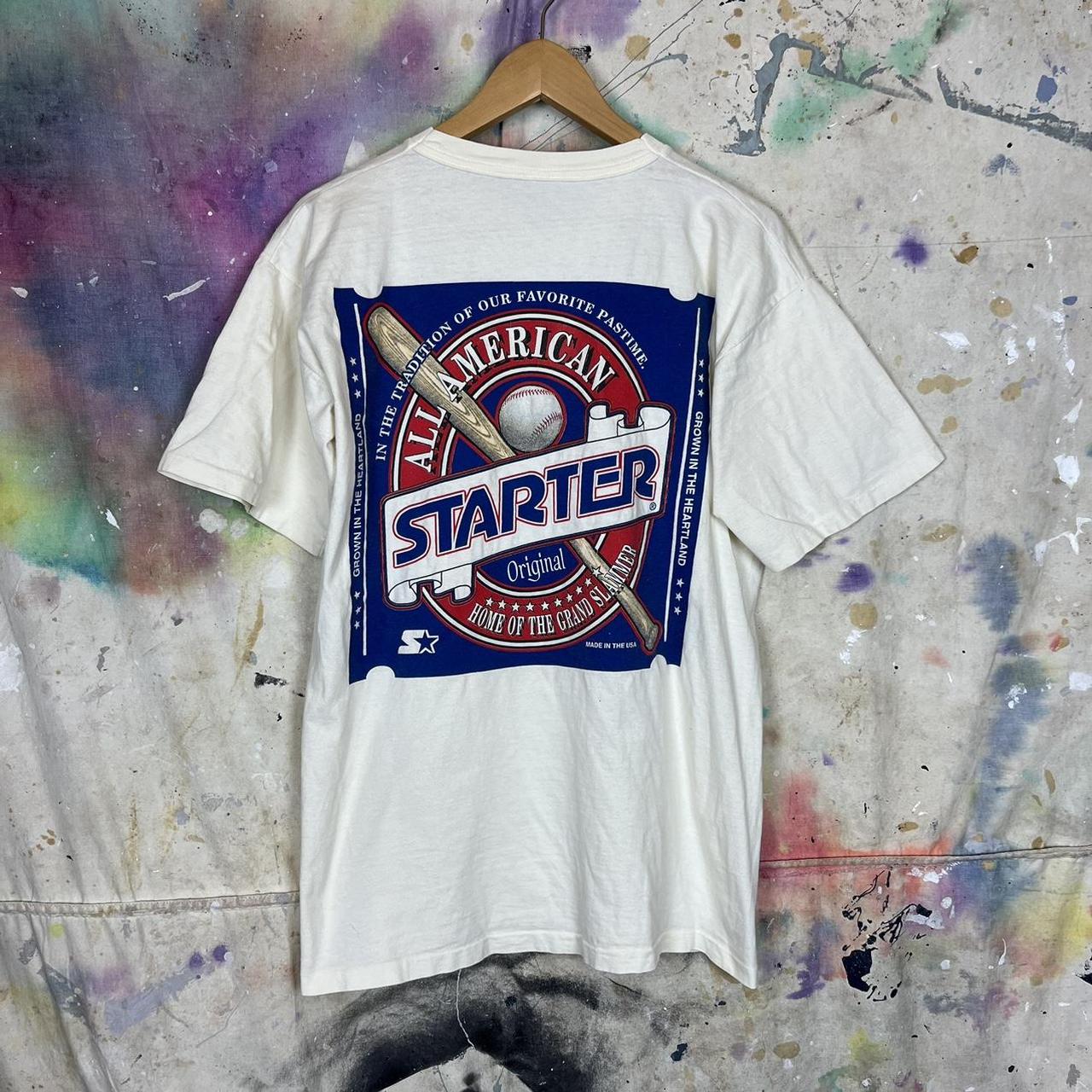 90s Starter Baseball Tee In good condition some... - Depop