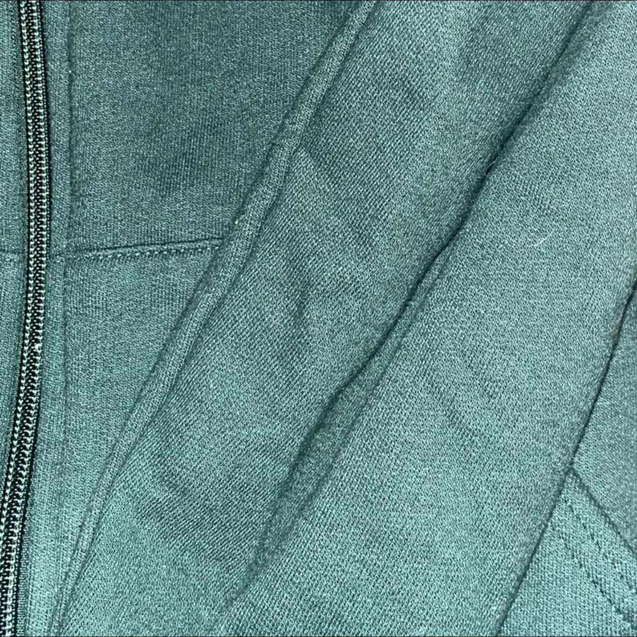 dark green zip up hoodie lightweight zipup size... - Depop