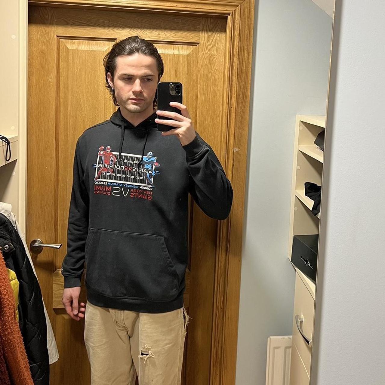 Y2K Reebok NFL heavy cotton hoodie New York... | Depop