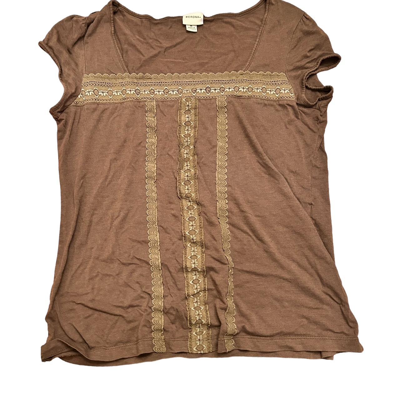 Merona Women's Brown Shirt | Depop