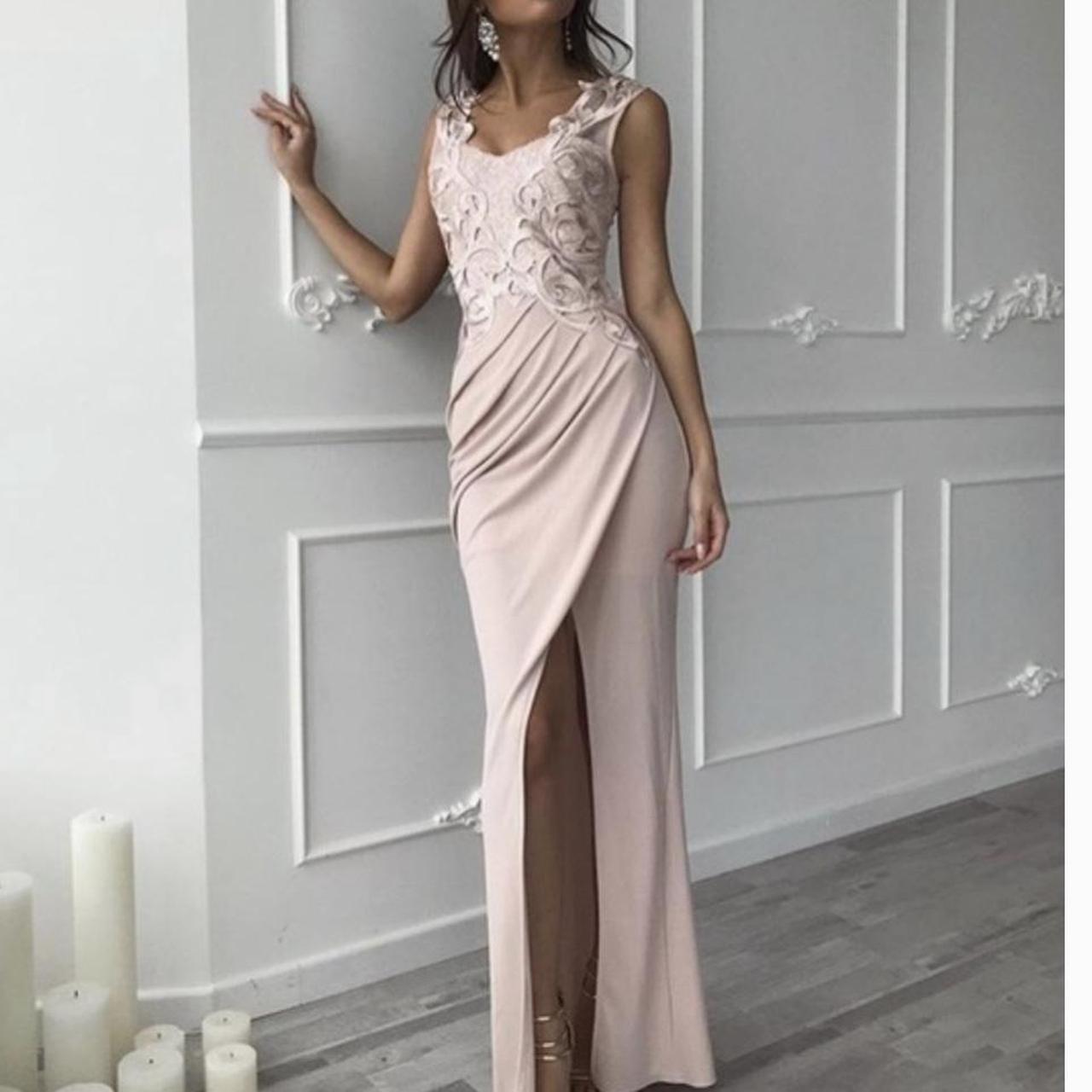 Lipsy prom dress with leg slit size 6 i’m 5’5/5’6... - Depop