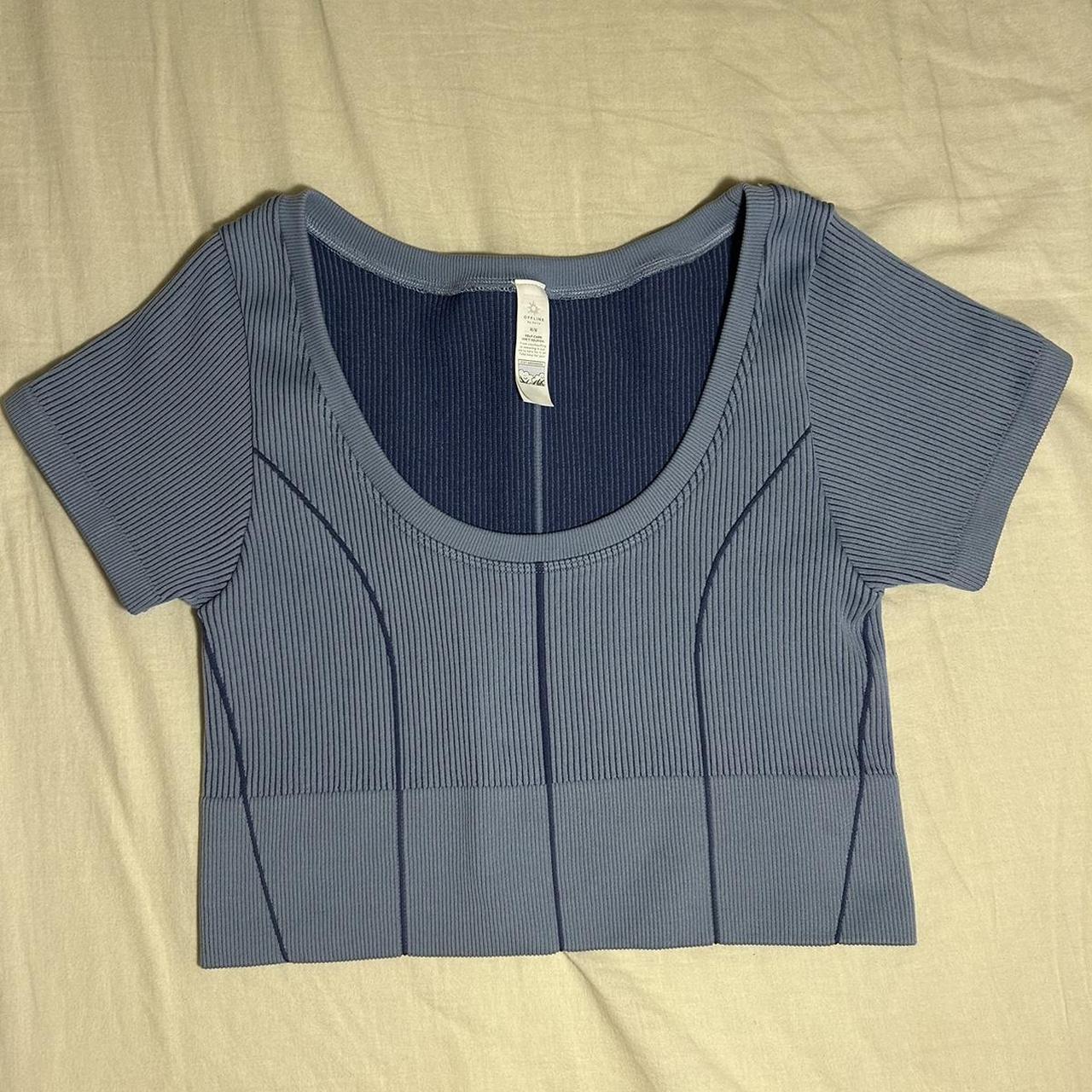 Super cute blue aerie crop top no flaws bought for 30 - Depop
