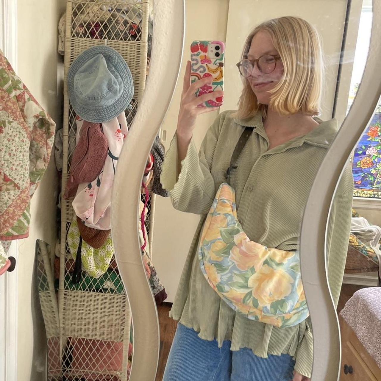 handmade quilted bag made to look like a baggu... - Depop