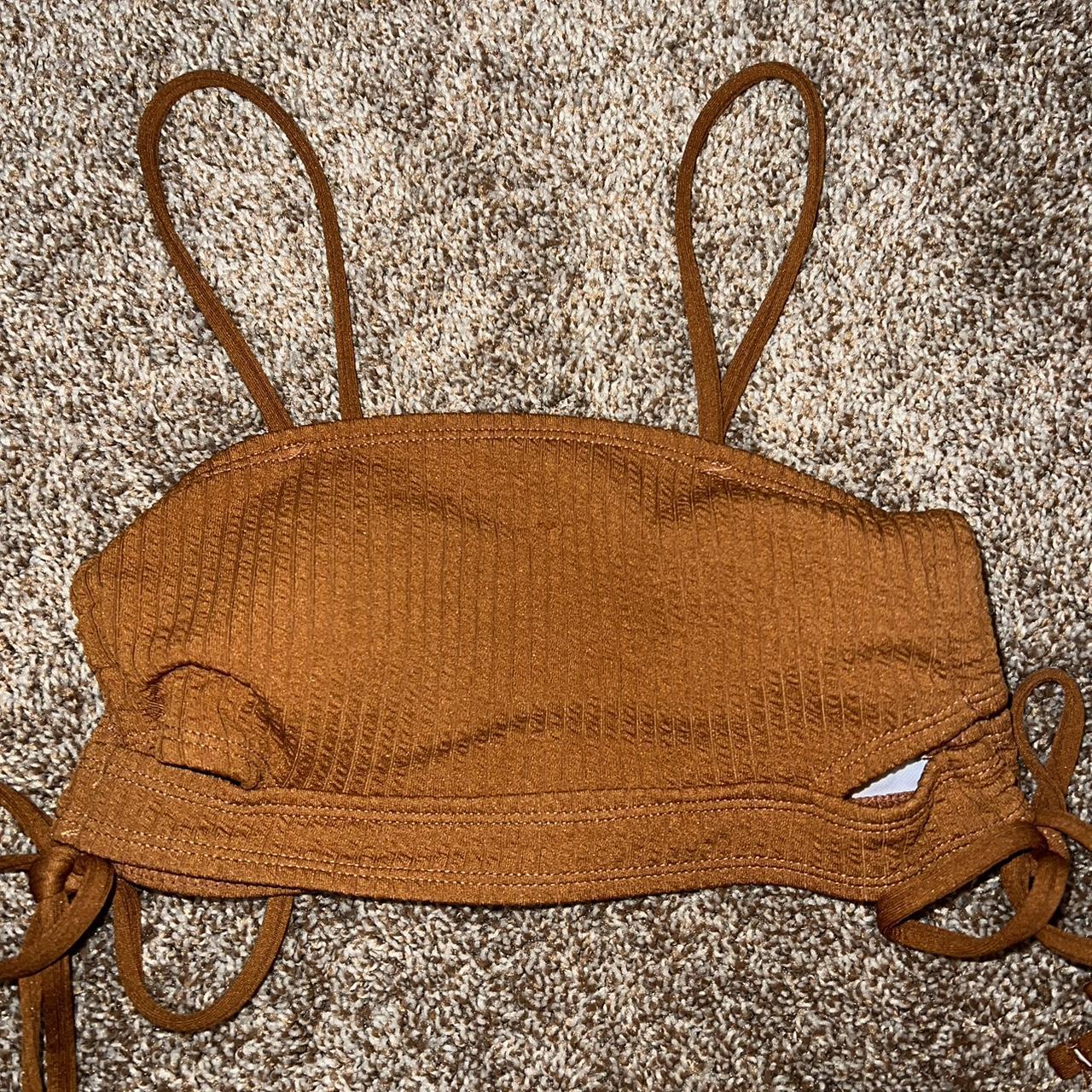 Women's Brown and Khaki Bikinis-and-tankini-sets | Depop