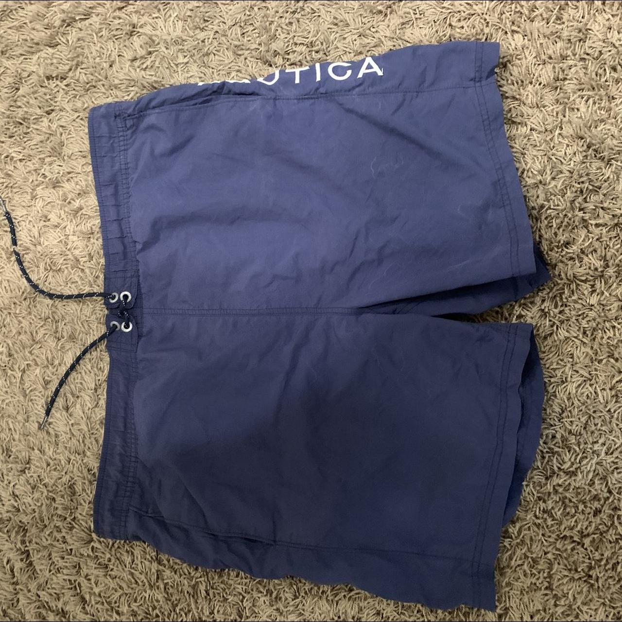 Blue nautica trunks Super sick - Depop
