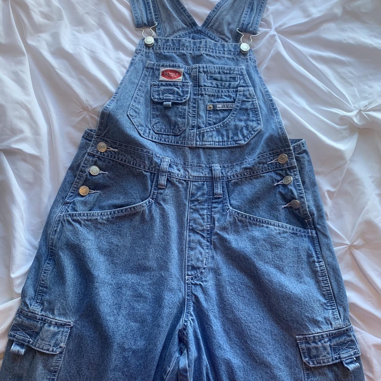 Vintage revolt cargo overalls. #vintage #overalls - Depop
