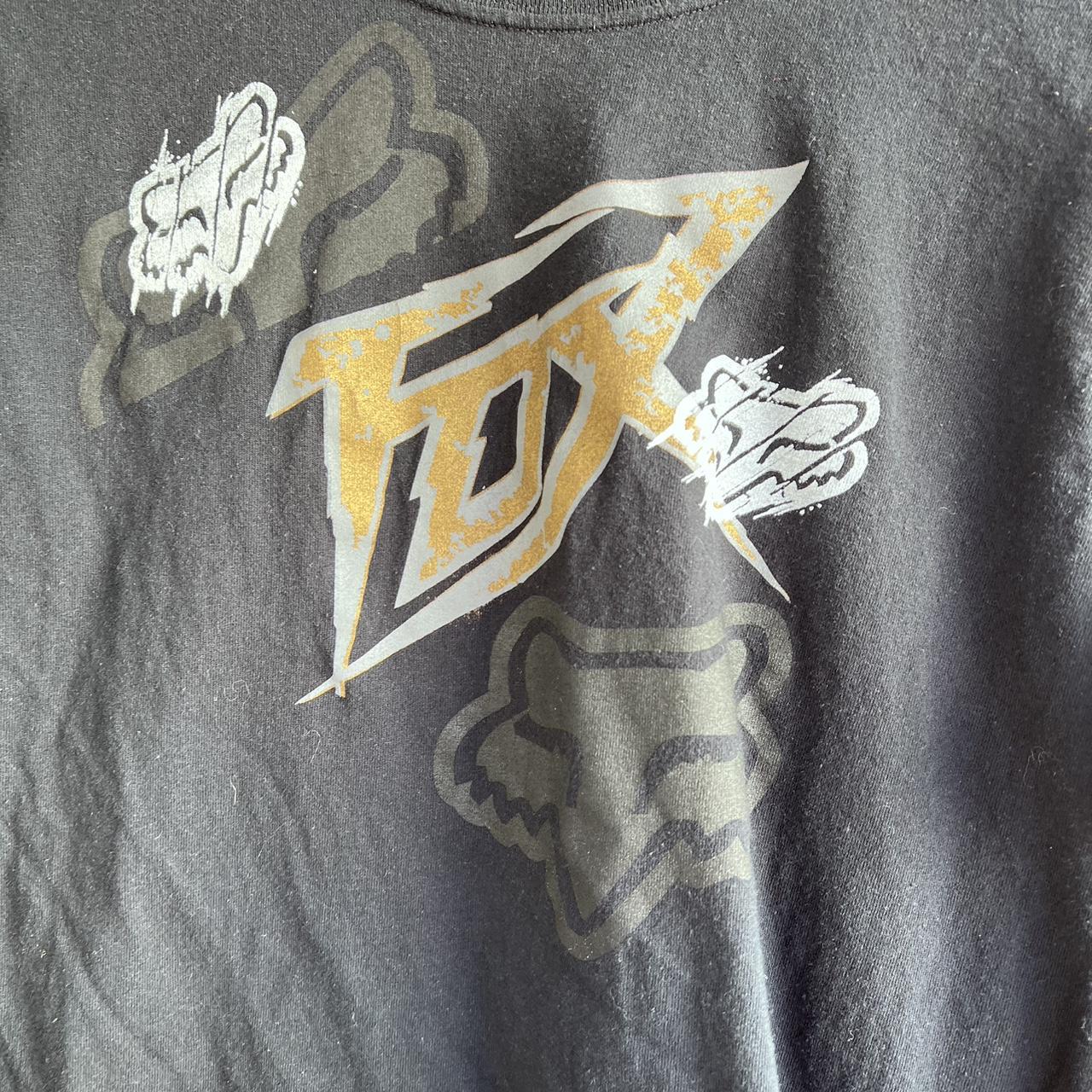 Vintage Y2K fox racing long sleeve Medium Front and... - Depop