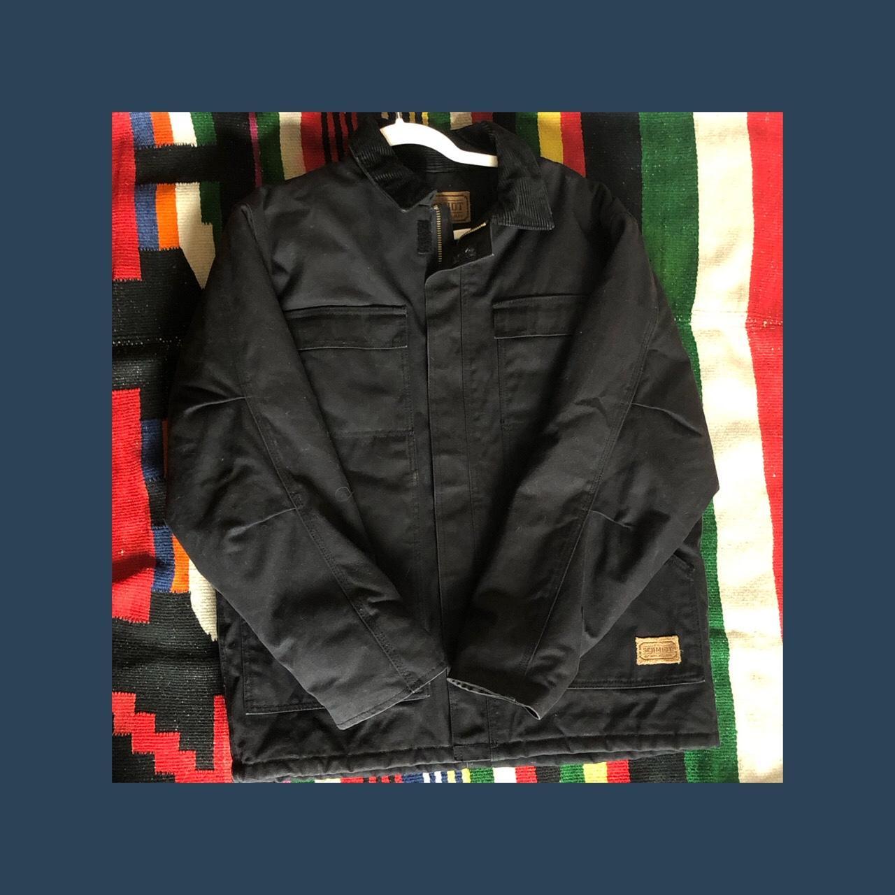 Schmidt Workwear jacket with sick corduroy collar... - Depop