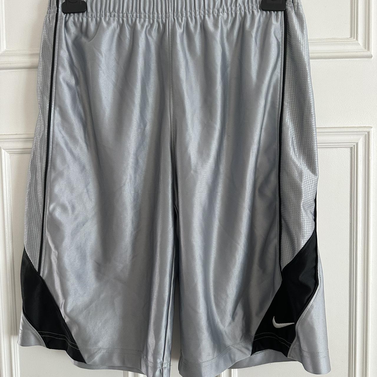 Rare Nike Basketball Dazzle Shorts Silky Silver... - Depop